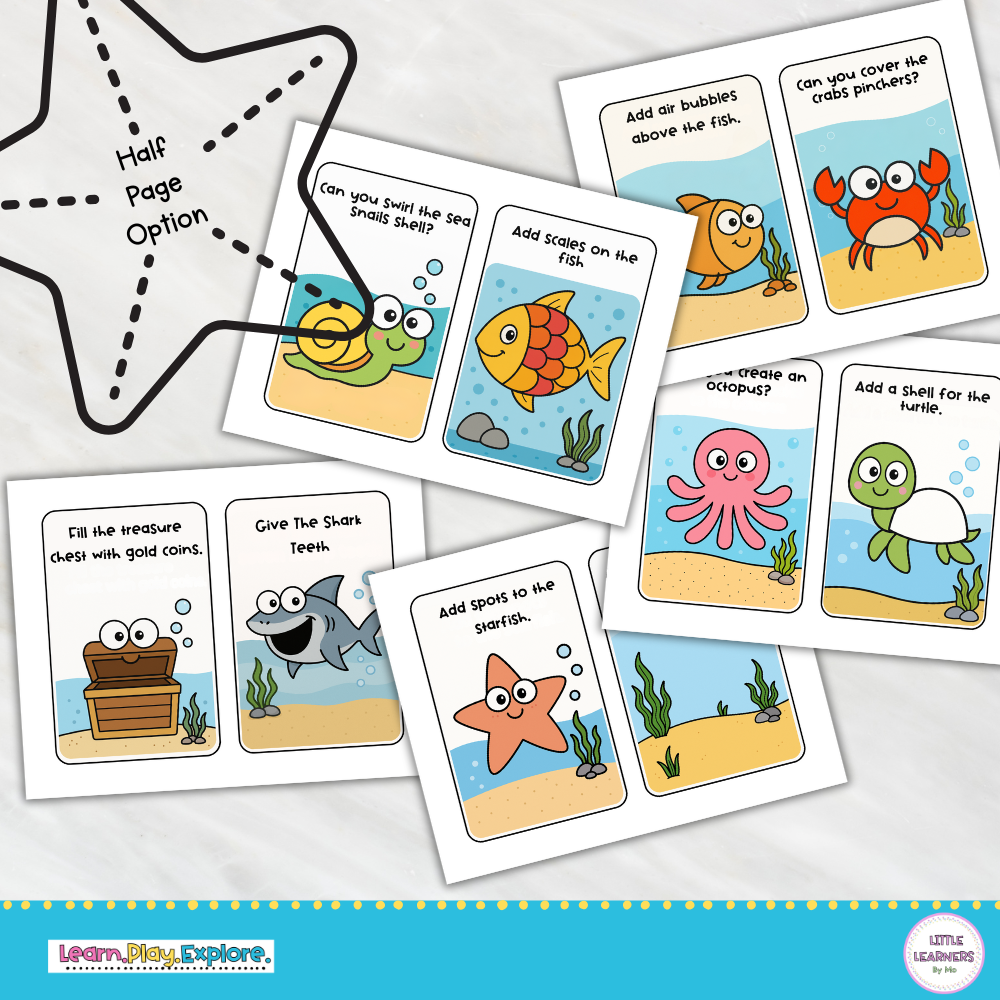 Ocean Playdough Mats – Fine Motor Fun for Toddlers & Preschoolers